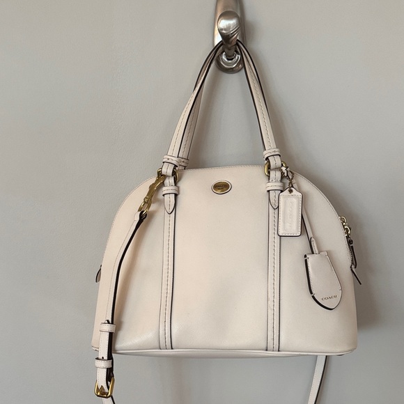 Coach | Bags | Coach Ivory Satchel Bag | Poshmark